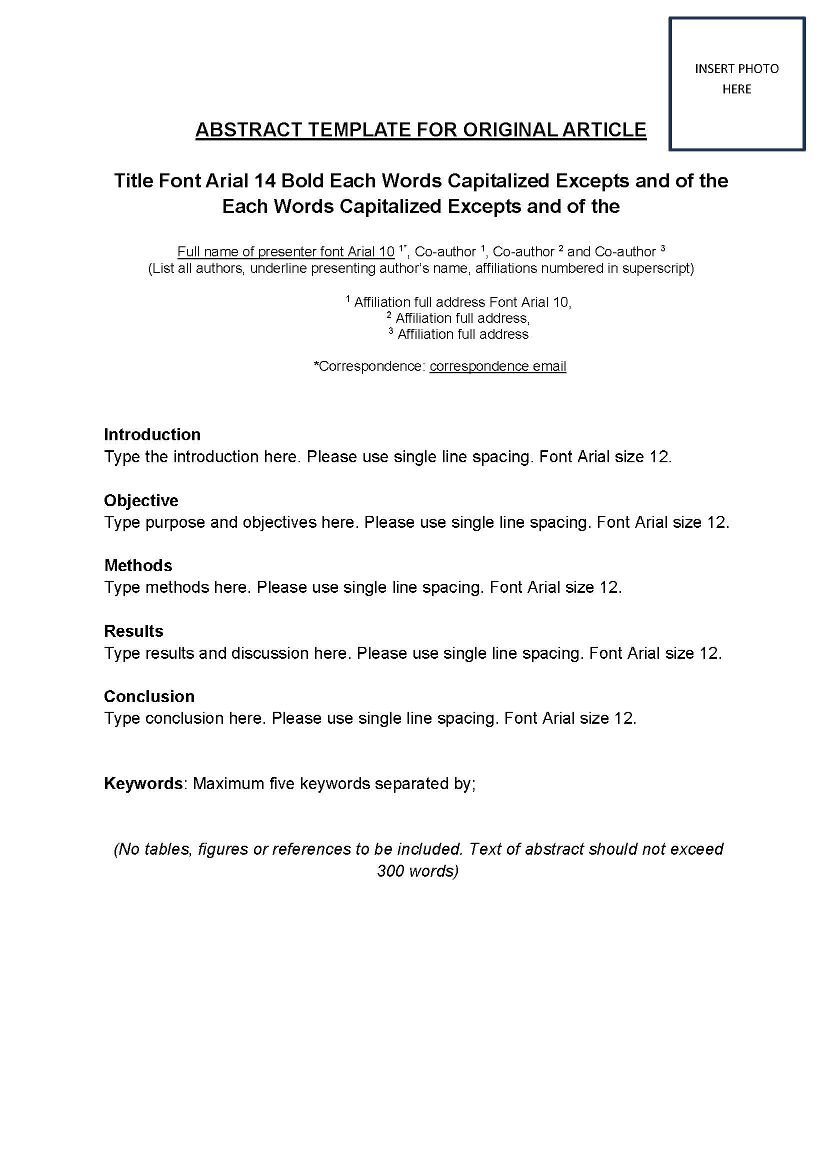 Abstract Submission Guideline